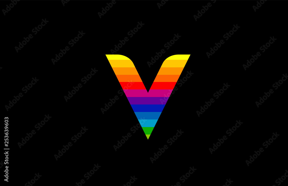 Colorful Letter V