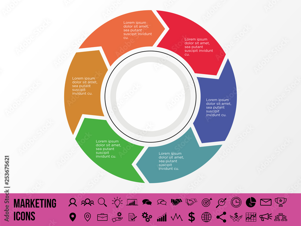 Modern Vector Infographics Elements Design Template. Business Data ...