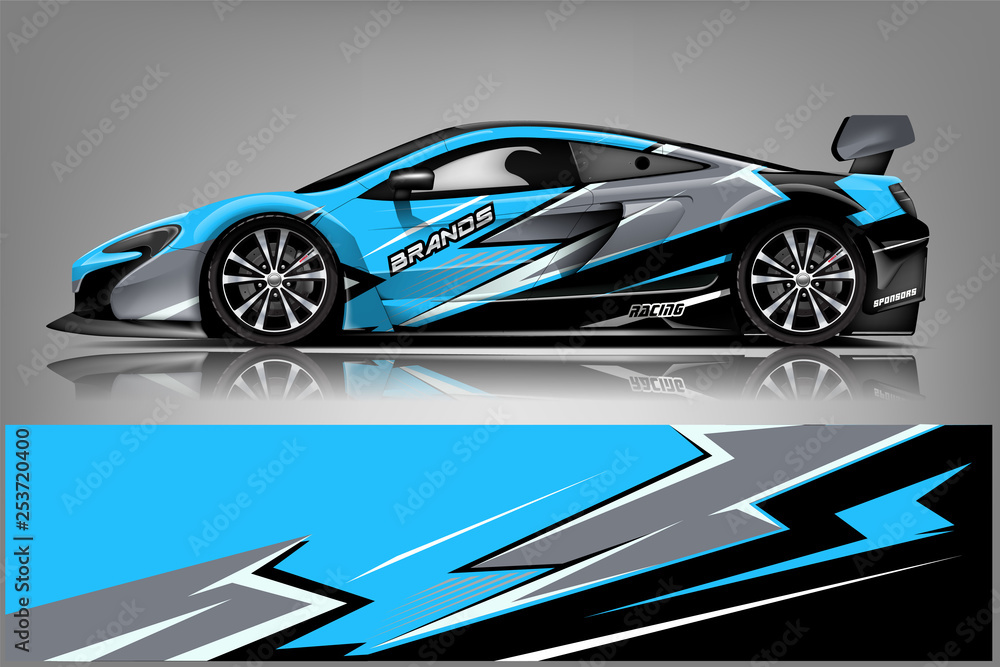 Sport car racing wrap design. vector design. - Vector Stock Vector ...