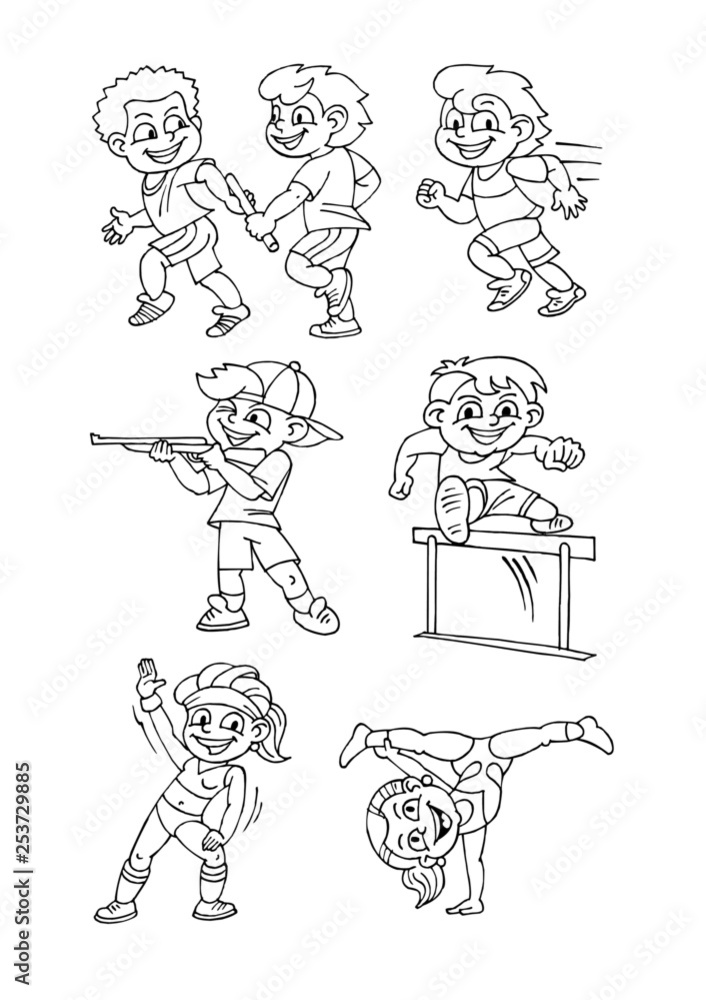 Playing Sports Clipart Black And White at Austin Bavister blog