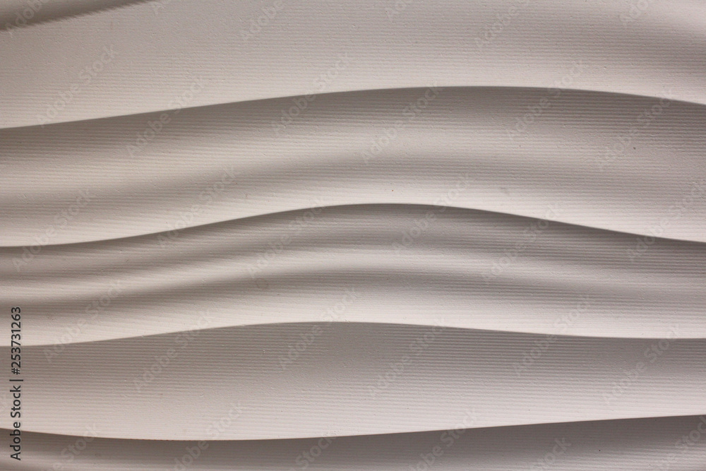 White image pattern curved wavy lines background object plaster texture ...