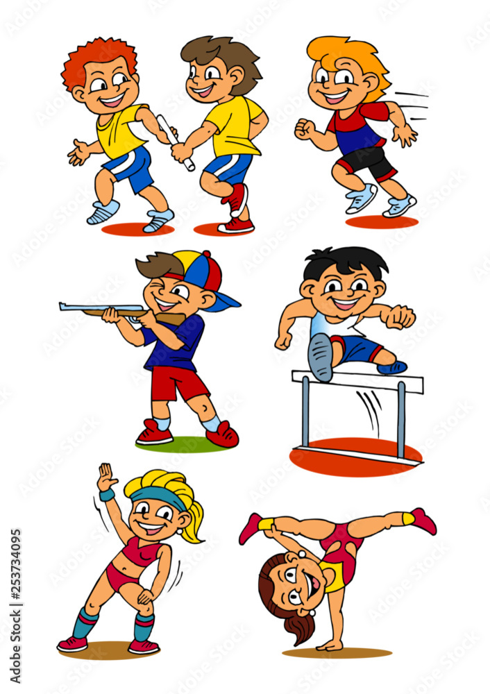 Clipart Of Olympic Kids