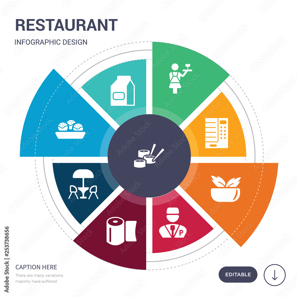Vecteur Stock set of 9 simple restaurant vector icons. contains such as ...