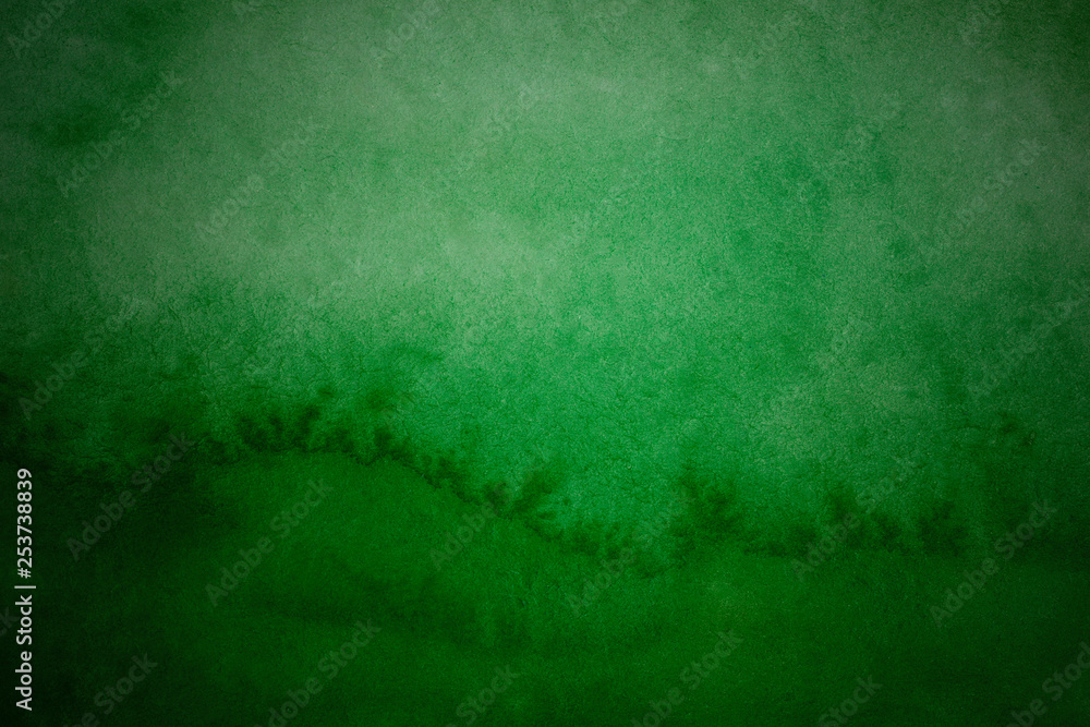 Dark Green Watercolor Background High Resolution Real Texture Stock
