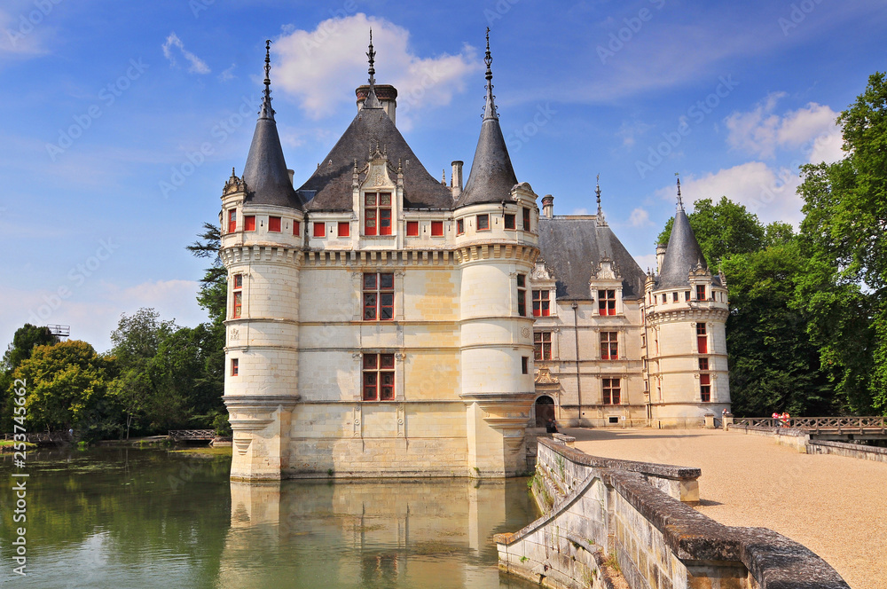 Chateau d'Azay le Rideau and peaceful reflection it is one of the ...