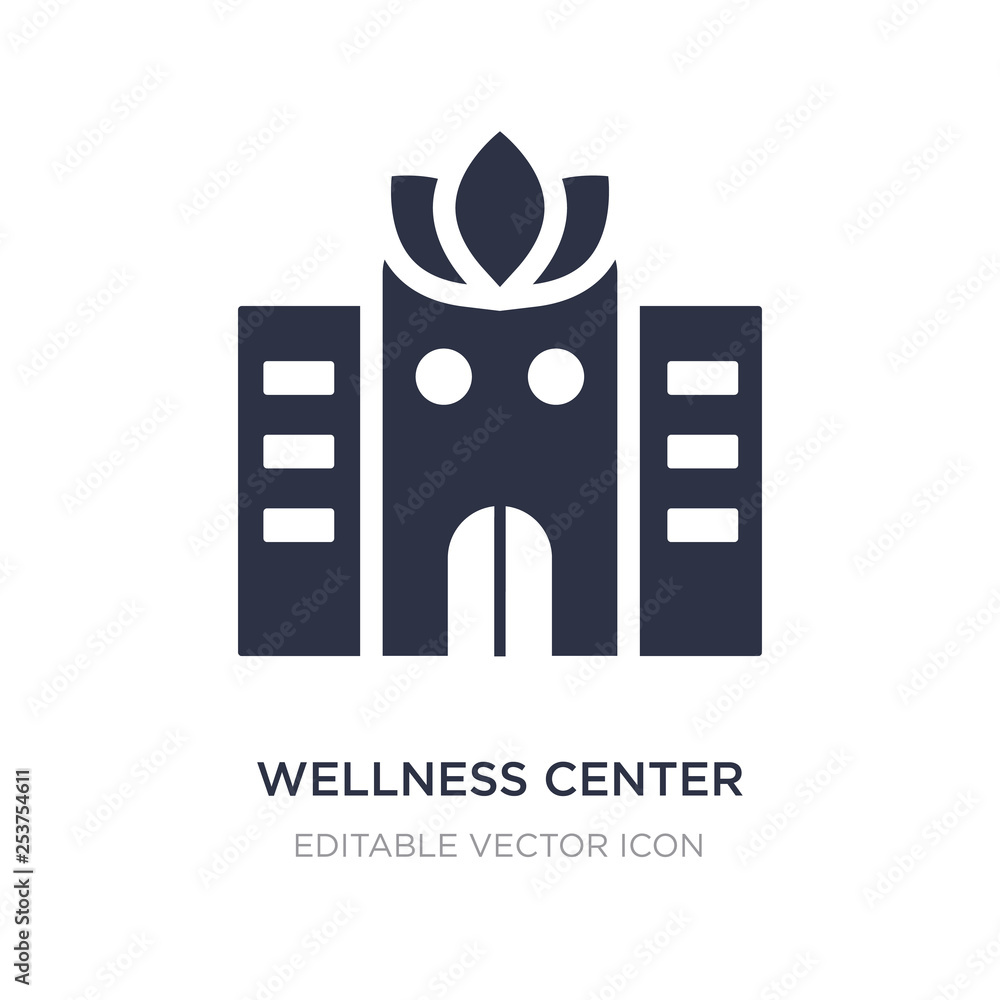 wellness center icon on white background. Simple element illustration ...