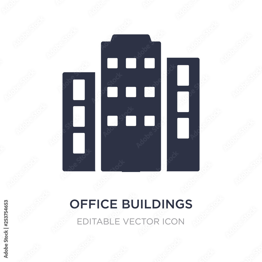 office buildings icon on white background. Simple element illustration ...