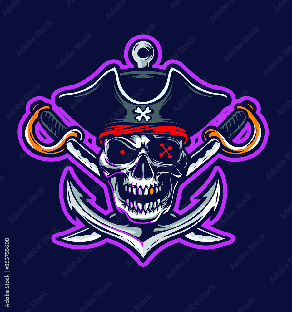 pirate logo vector Stock Vector | Adobe Stock