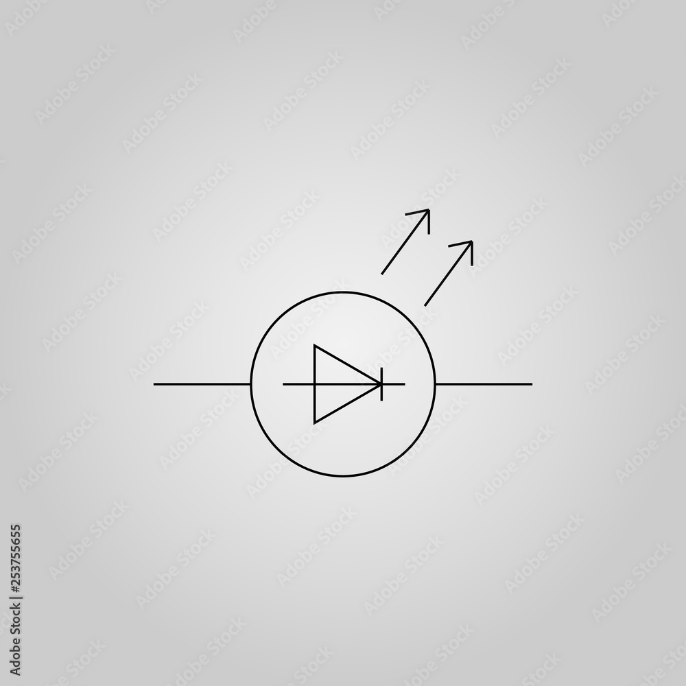 Electronic circuit symbol icon. Elements in multi colored icons for ...