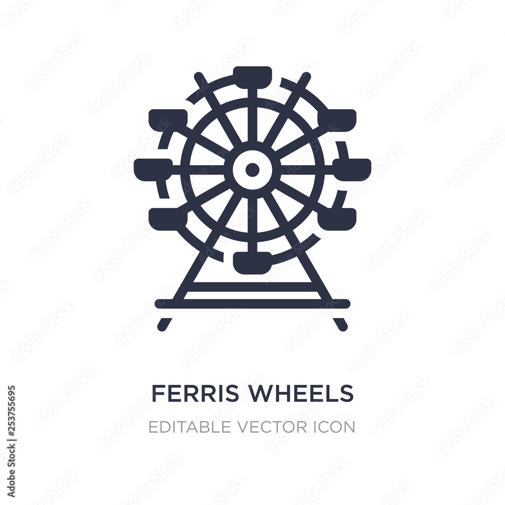 ferris wheels icon on white background. Simple element illustration ...