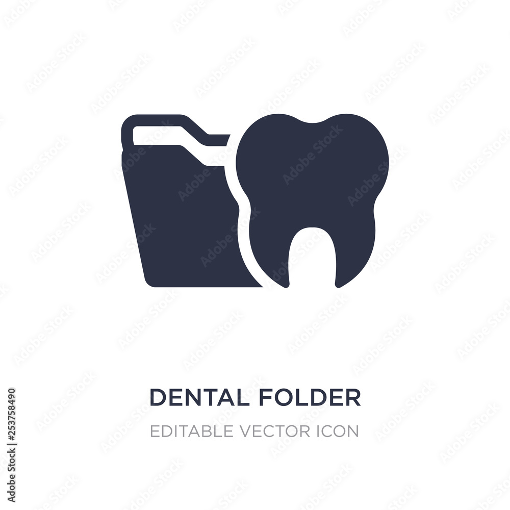 dental folder icon on white background. Simple element illustration ...