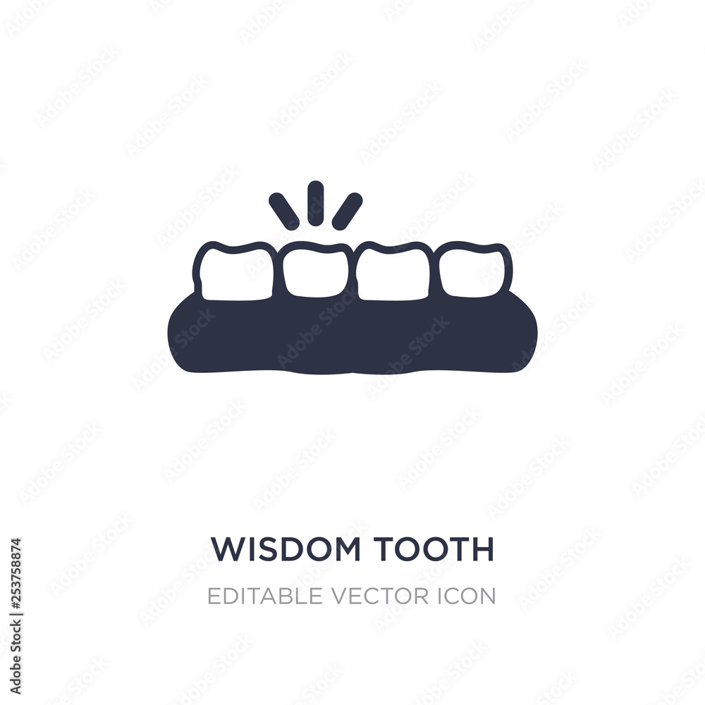 wisdom tooth icon on white background. Simple element illustration from ...