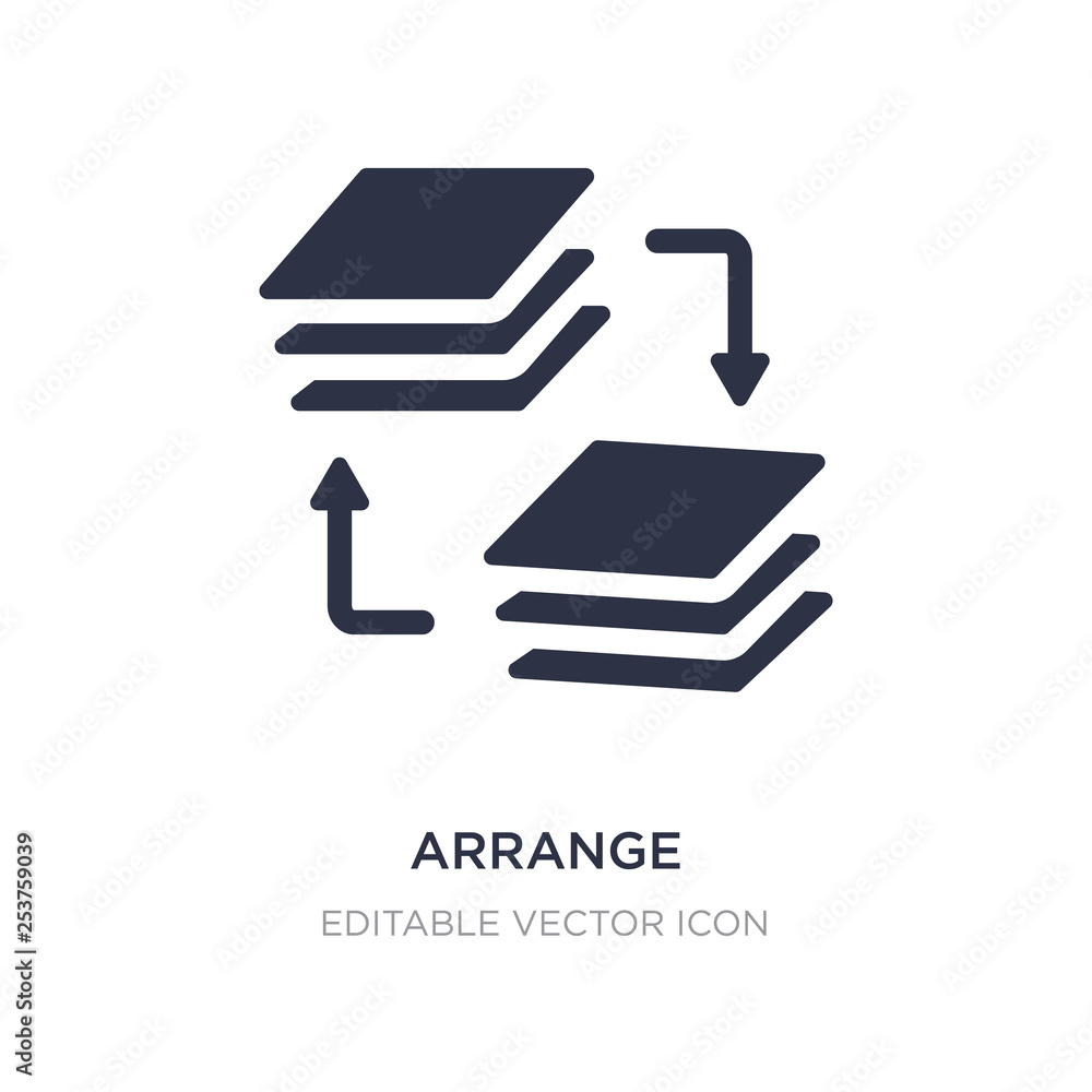 arrange icon on white background. Simple element illustration from ...