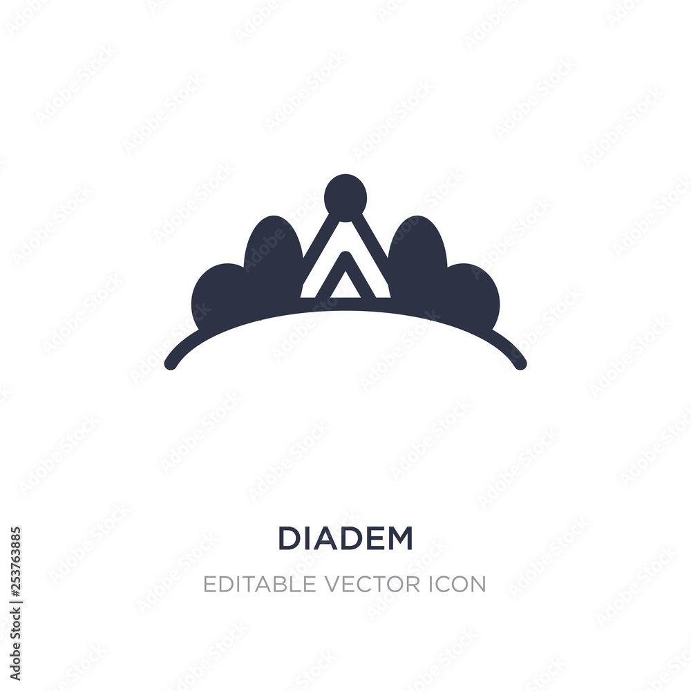 diadem icon on white background. Simple element illustration from ...