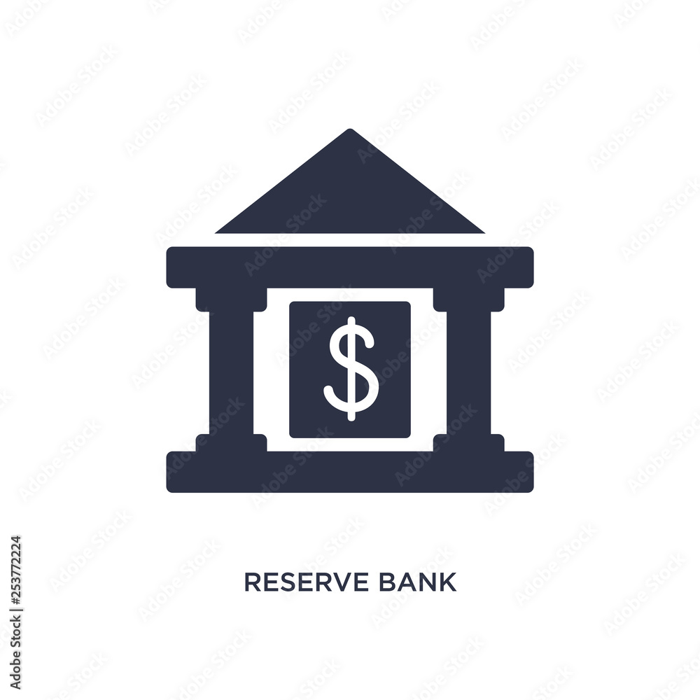 reserve bank icon on white background. Simple element illustration from ...