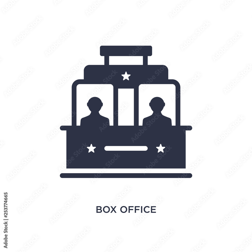 box office icon on white background. Simple element illustration from ...