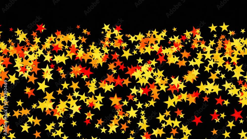 A cute nice animation of many stars falling from the top of the screen ...