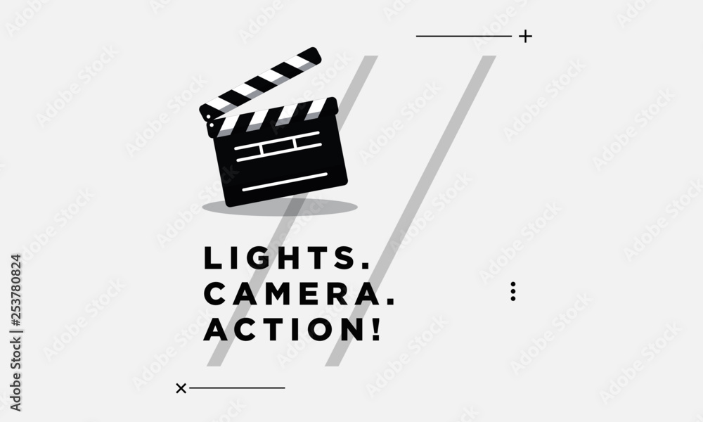 Lights Camera Action Clipart