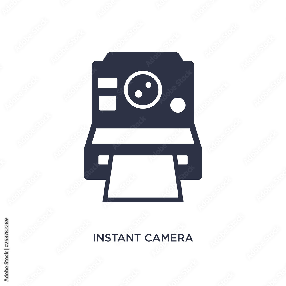 instant camera icon on white background. Simple element illustration ...