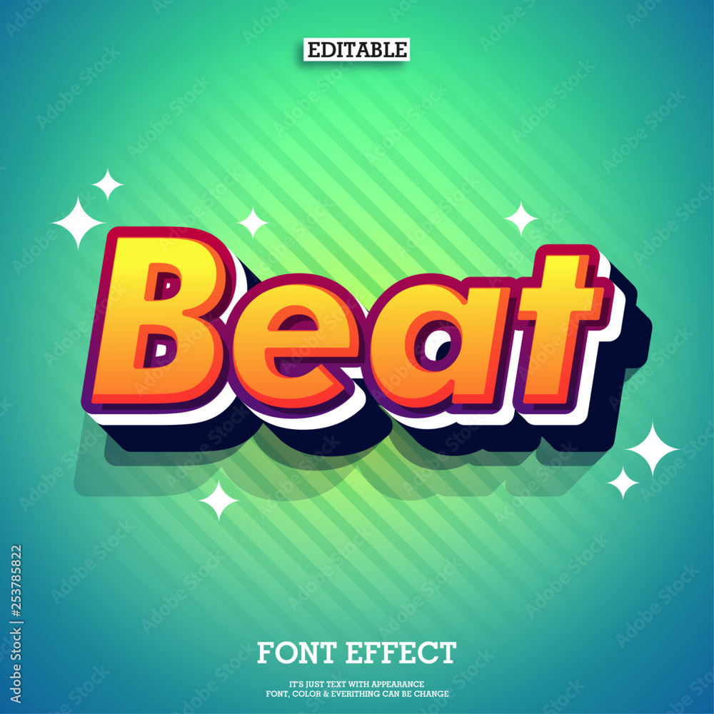 original cool font design, modern pop art alphabet, 3d extrude ...