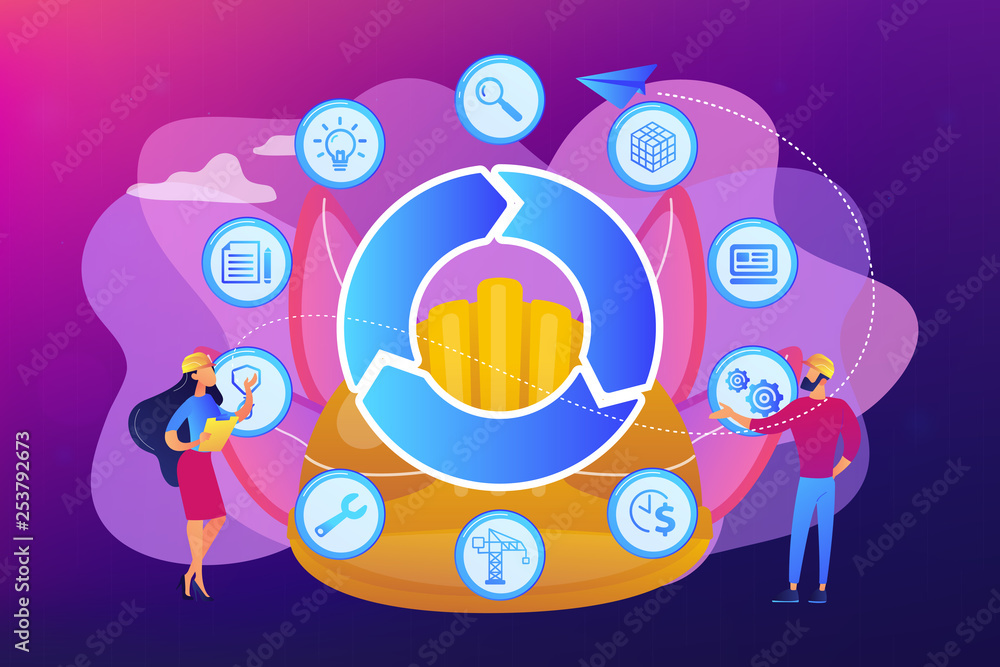 Building information modeling concept vector illustration. Stock Vector ...