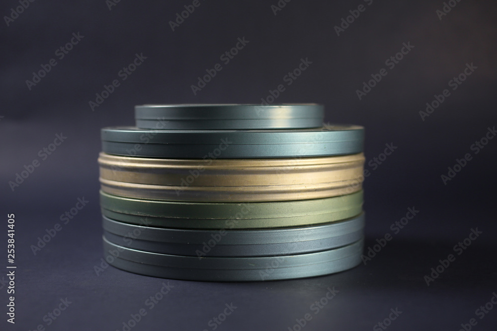 movie film canisters Stock Photo | Adobe Stock