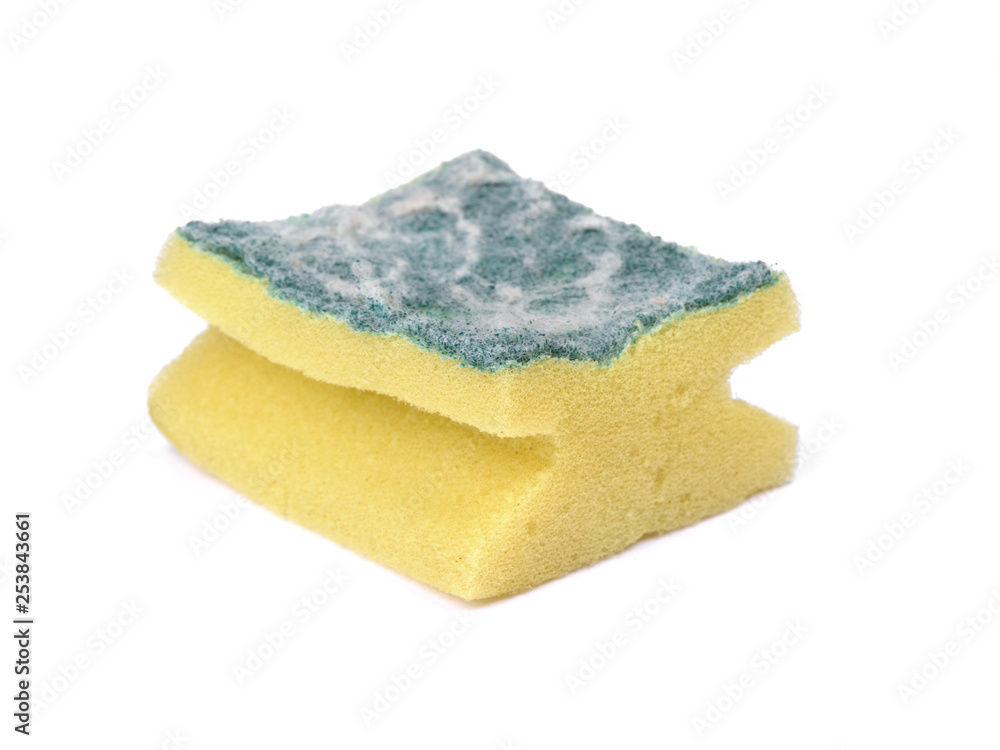 Old and dirty kitchen dish washing sponge Stock Photo | Adobe Stock