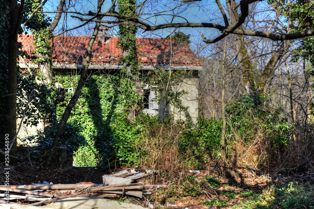 Hotel, Triest, Obelisco, Italien, geschlossen, gesperrt, verlassen ...