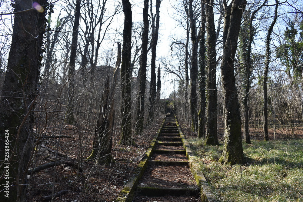 Hotel, Triest, Obelisco, Italien, geschlossen, gesperrt, verlassen ...