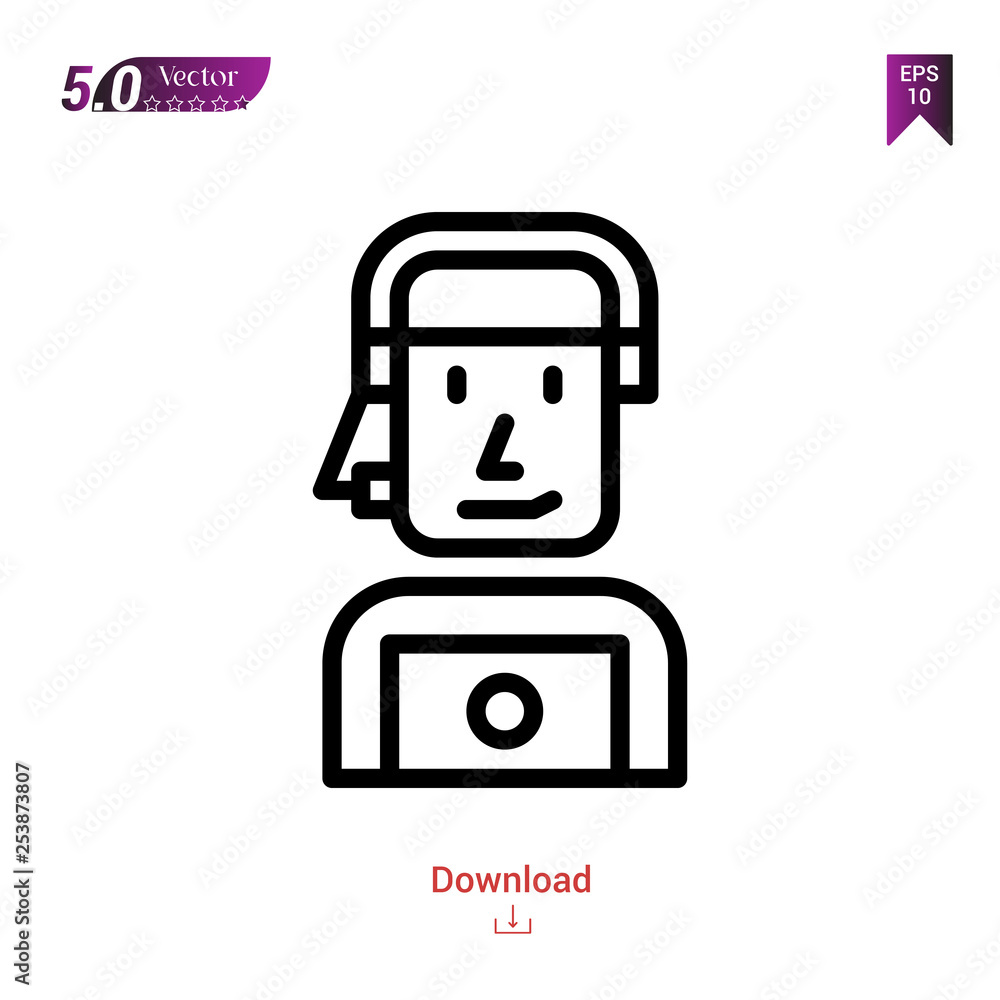 customer-service icon isolated on white background.Graphic design ...