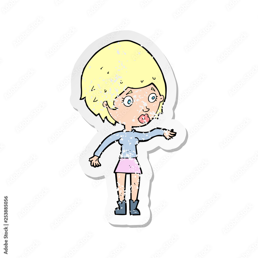 Concerned Woman Cartoon