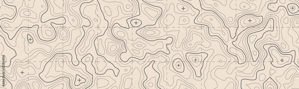 Geographic topographic map grid. Retro Topography map background ...