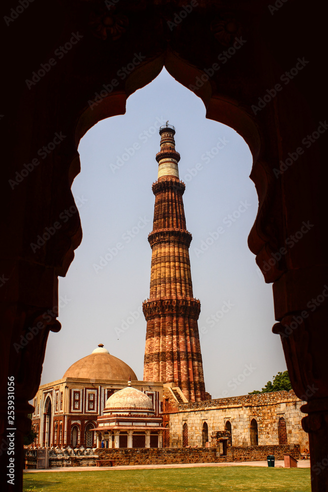 Qutub minar, Architecture of the Delhi Sultanate Stock Photo | Adobe Stock