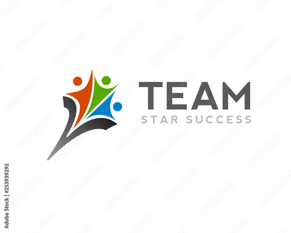Team star logo design inspiration Stock Vector | Adobe Stock