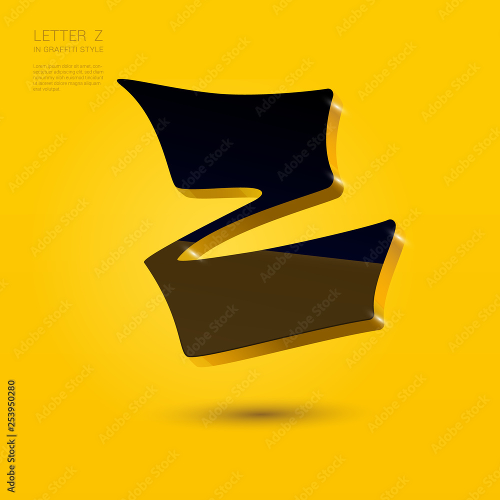 Hip Hop Graffiti Font Vector. 3D, Black metal full english alphabet ...