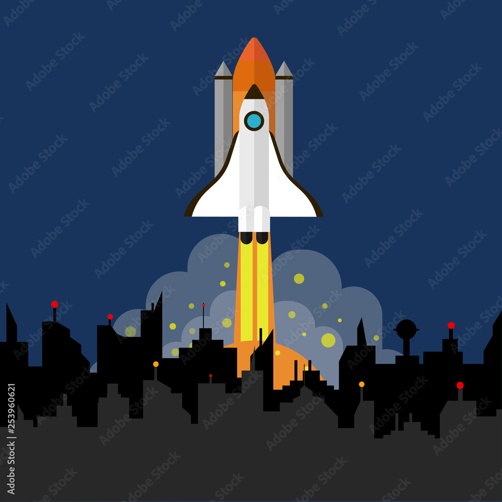 Space Shuttle Explorer Launch