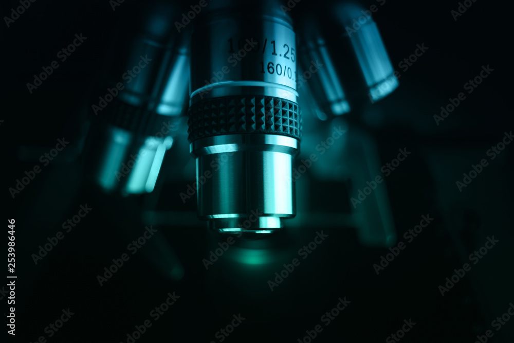 Laboratory microscope for scientific research. Microscope is used for ...