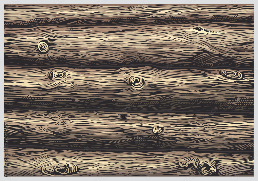 Wooden logs illustration in Graphic style, texture of a wall of wooden ...