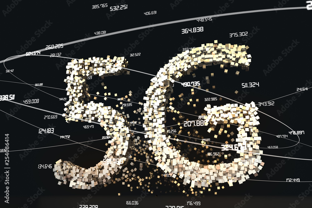 5G font design, 3d rendering Stock Illustration | Adobe Stock