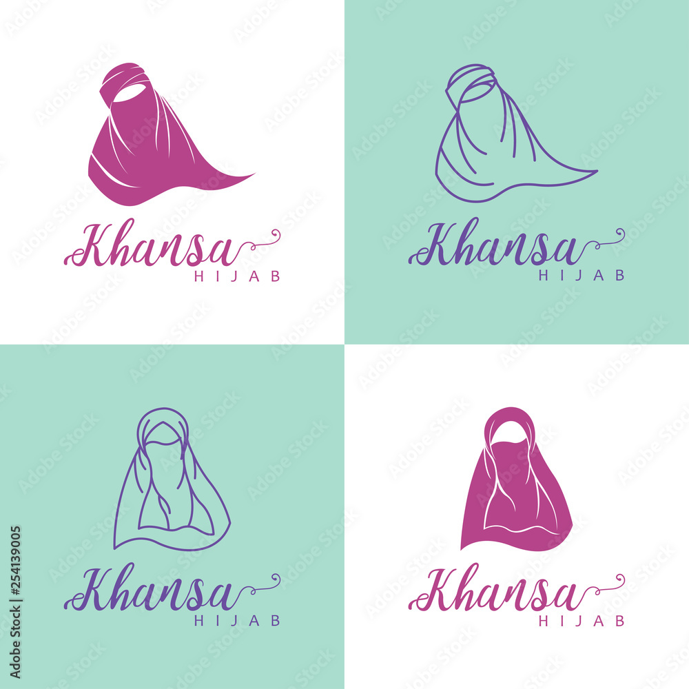 Hijab Logo. Niqab Logo Design Stock Vector | Adobe Stock