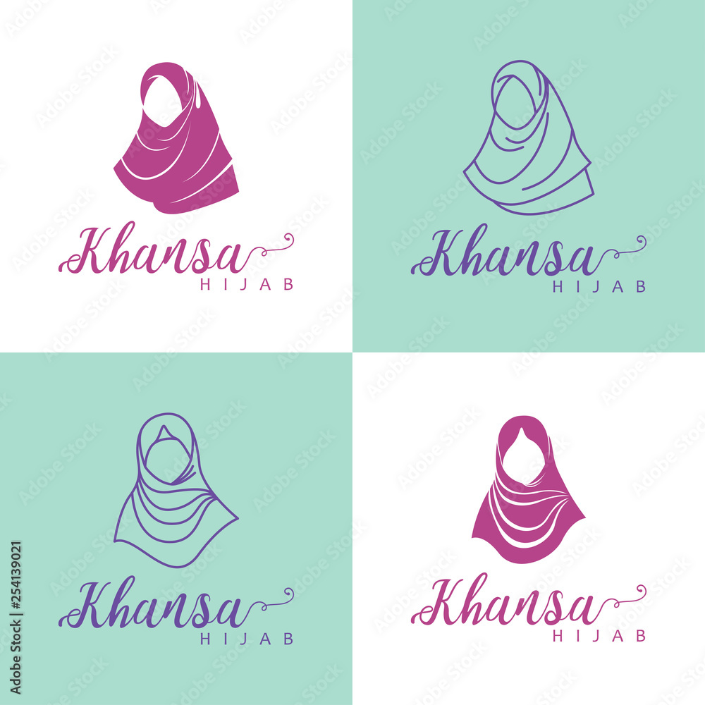 Hijab Logo. Niqab Logo Design Stock Vector | Adobe Stock