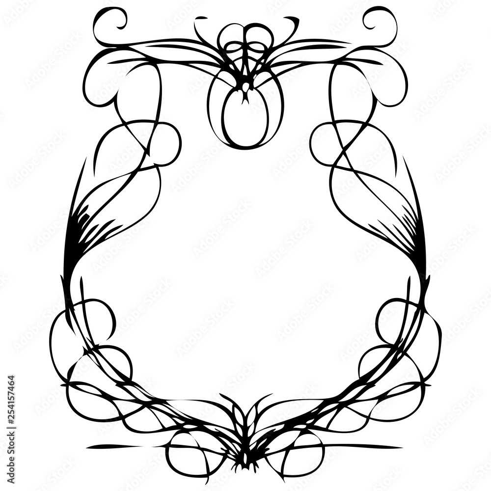 Hand drawn doodle vintage swirl borders frames set Stock Vector | Adobe ...