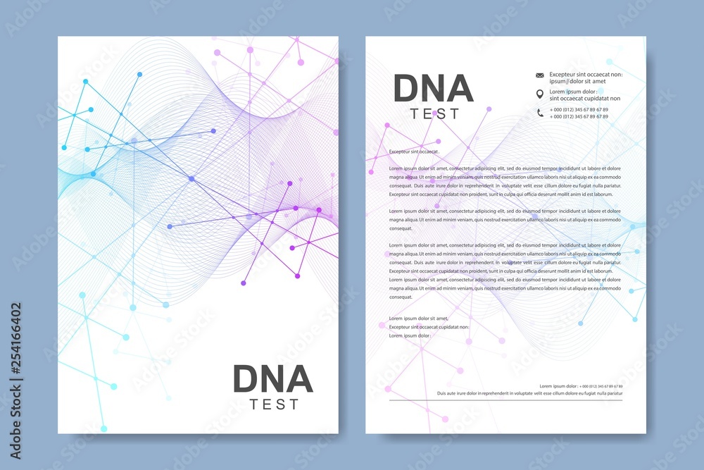 Scientific vector templates for brochure, cover, banner, flyer, annual ...