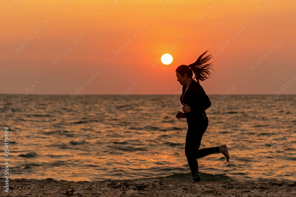 Runner Running Sunset
