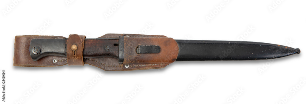 bayonet of german ww2 rifle isolated on white background Stock Photo ...