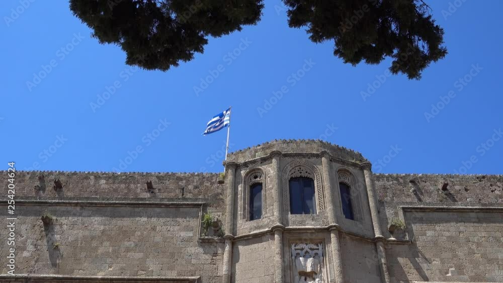 Video Stock Rhodes, Greece - 21st of April 2018: 4K Visiting the Palace ...