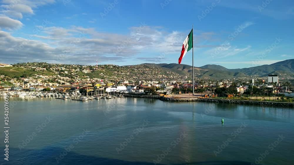 Floating at the port of Ensenada, Mexico, captured in beautiful 4K UHD ...