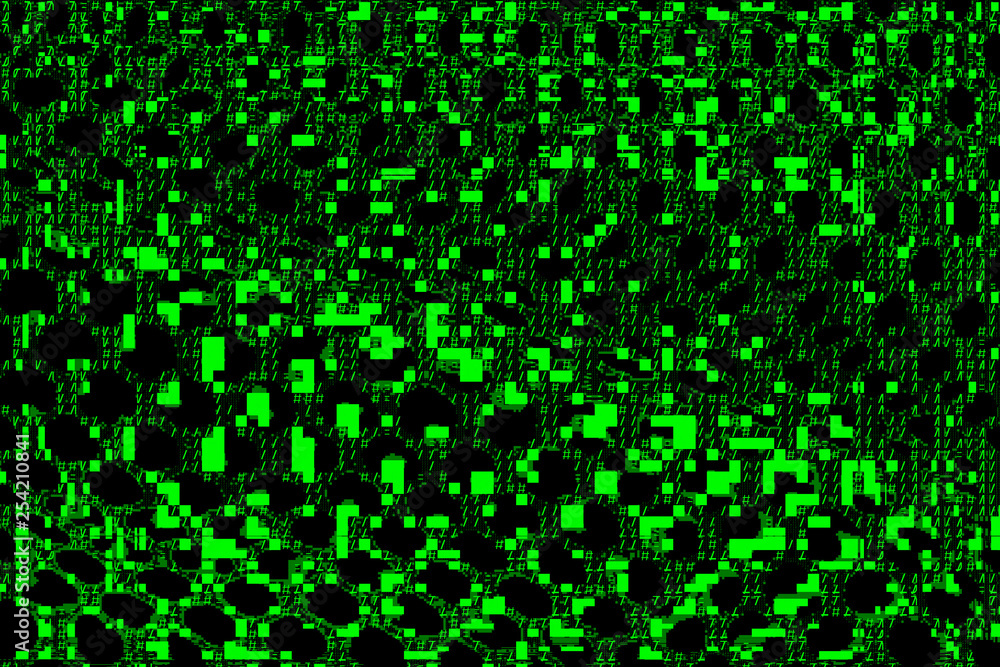 Green Pixels On Black Background - Infoupdate.org