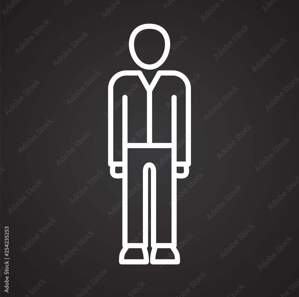Person icon on background for graphic and web design. Simple vector ...