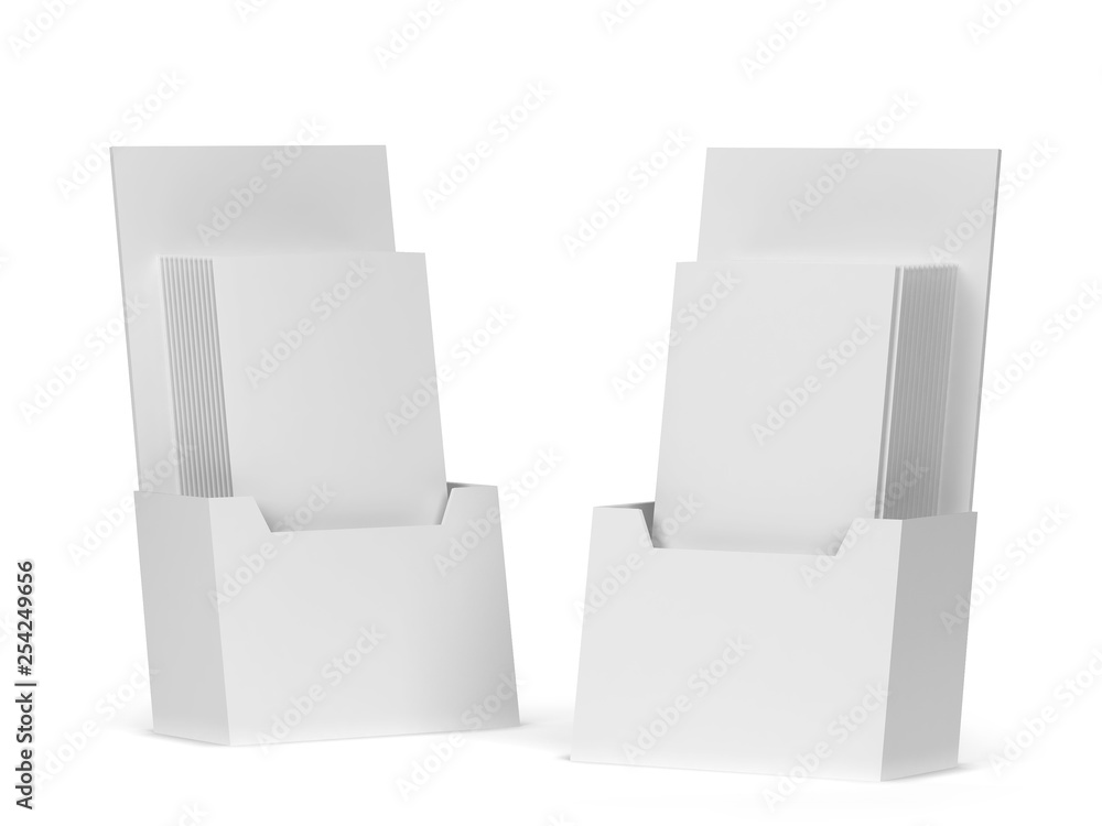 Blank brochure holder mockup Stock Illustration | Adobe Stock